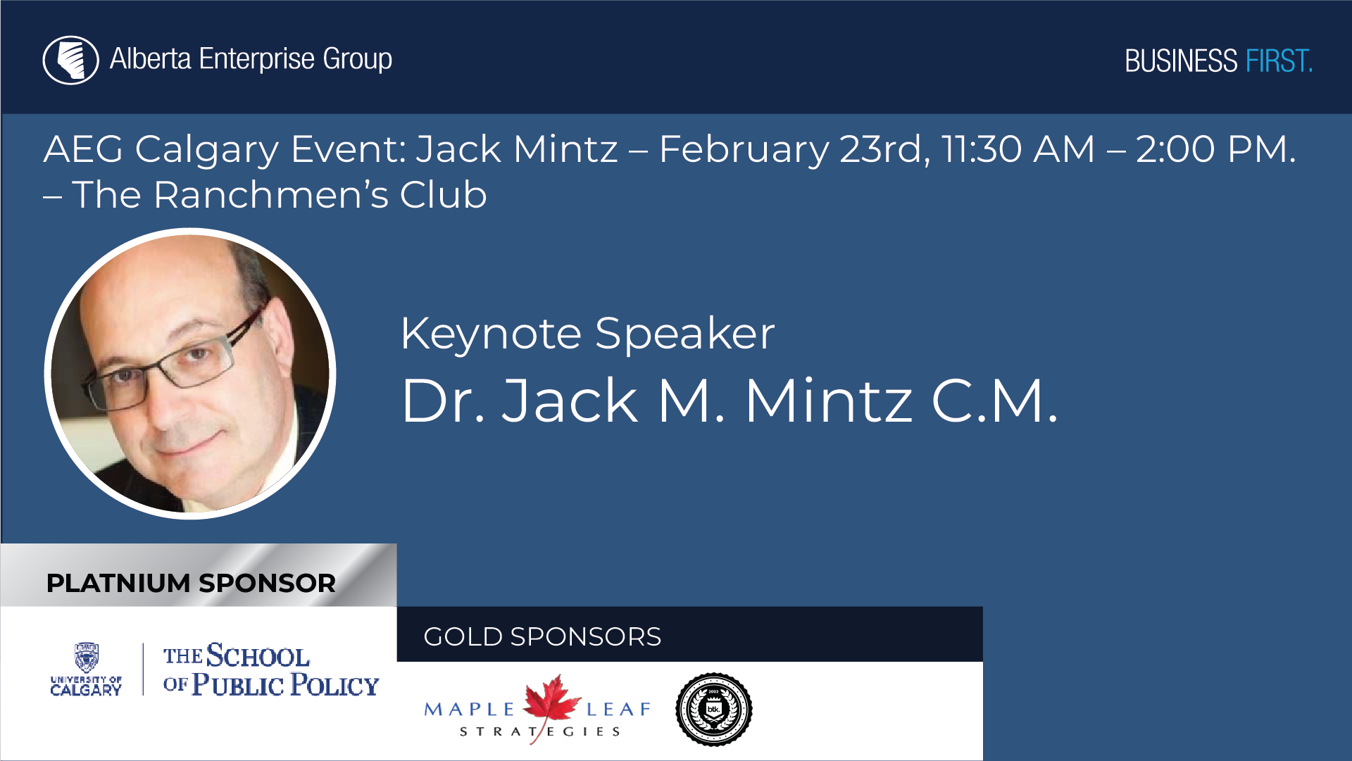 AEG Calgary Event: Jack Mintz - Alberta Enterprise Group