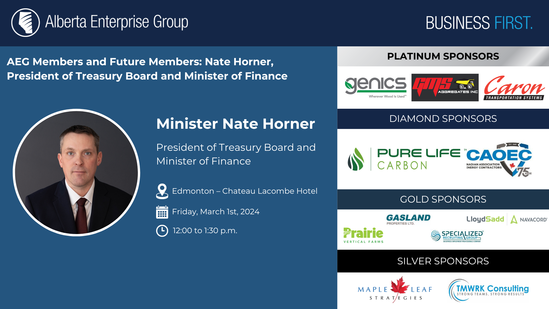 AEG Members and Future Members: Nate Horner, President of Treasury ...