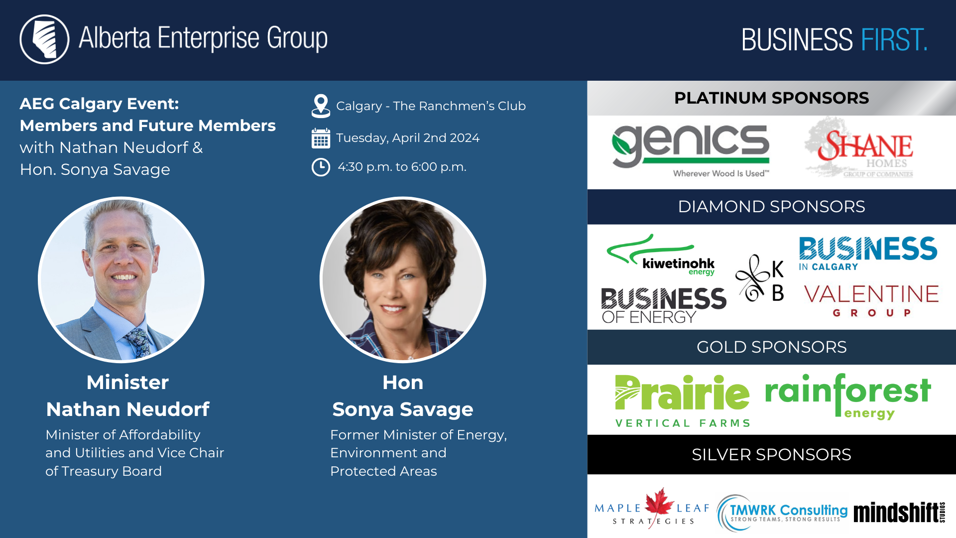 AEG Calgary Event: Members and Non-Members with Nathan Neudorf ...